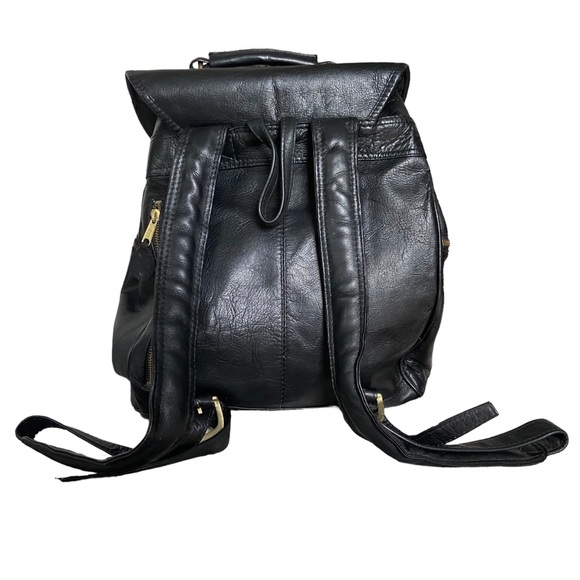 Frye | Bags | Frye Vintage Black Leather Backpack School Travel Work ...